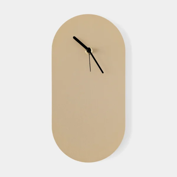 שעון קיר Capsule - חום בהיר - מיכל בר-נס | סטודיו OME